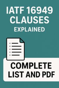 IATF 16949 Clauses Explained | Complete Clause List & PDF